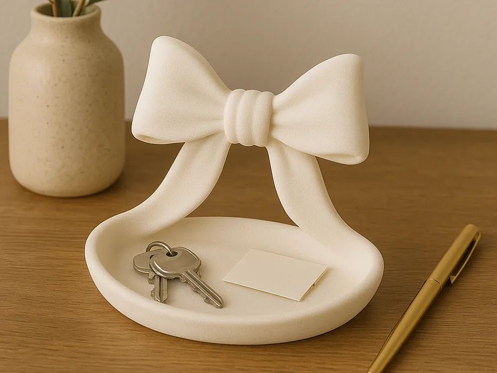 Coquette Bow Jewelry Tray / Catch-all Bowl - Free 3D Print Model ...