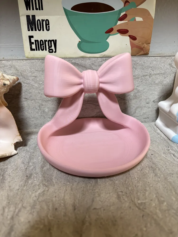 Coquette Bow Jewelry Tray / Catch-all Bowl - Free 3D Print Model ...