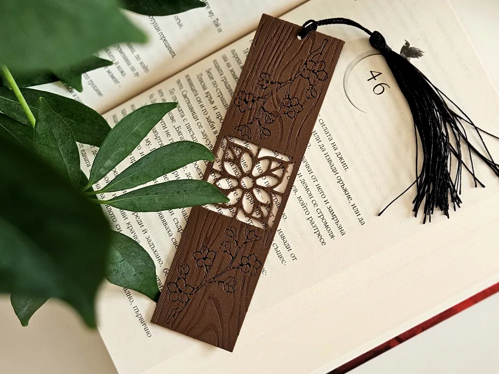Blossom - Deluxe Wooden Series Bookmarks - Free 3D Print Model - MakerWorld
