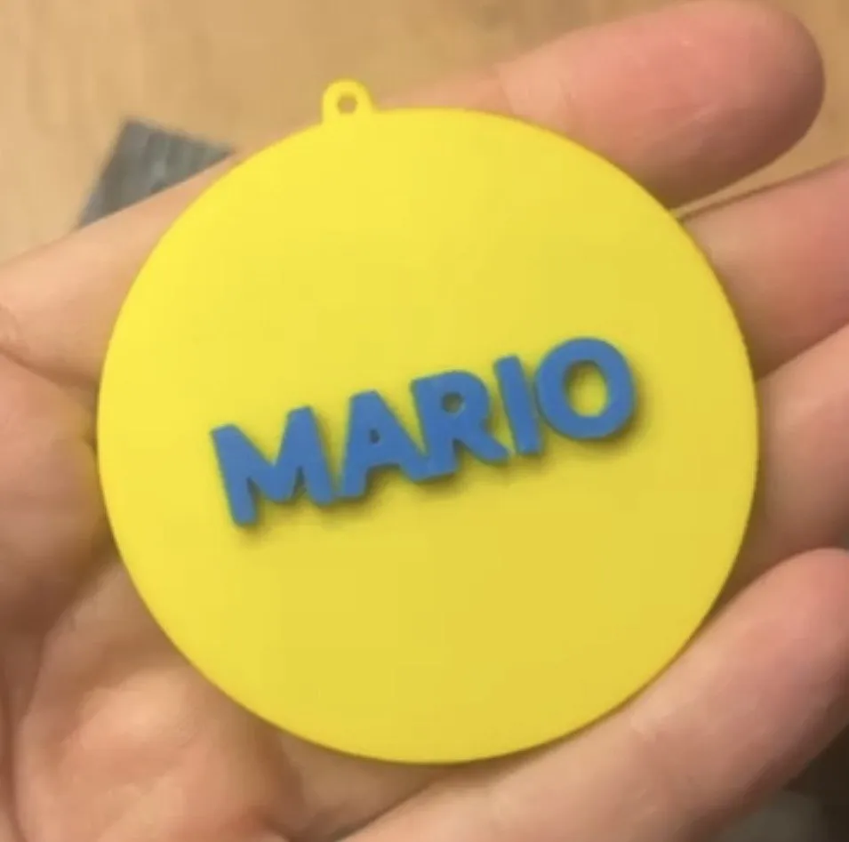 Personalized Keychain (Mario) - Free 3D Print Model - MakerWorld