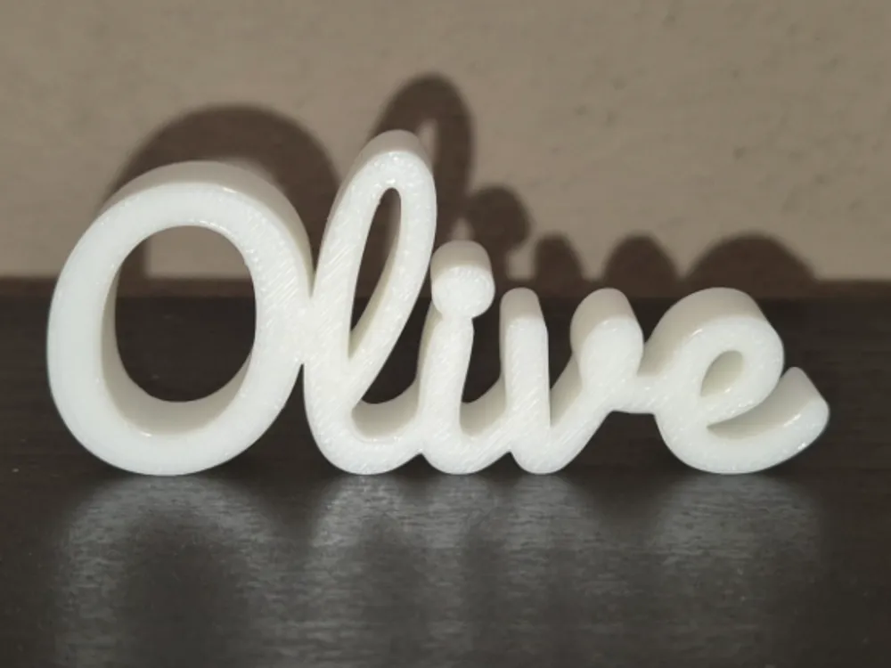 Olive Name Sign Display Decor - Free 3D Print Model - MakerWorld