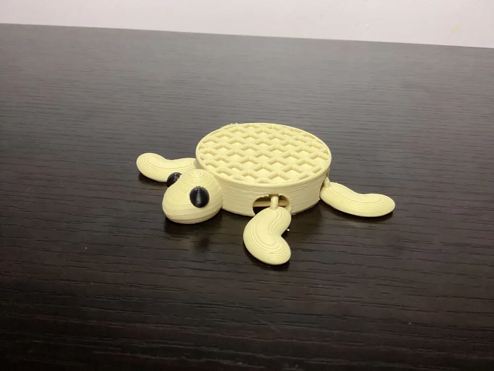 Articulated Waffle Turtle - Flexi Animal by 3dCreationz - MakerWorld