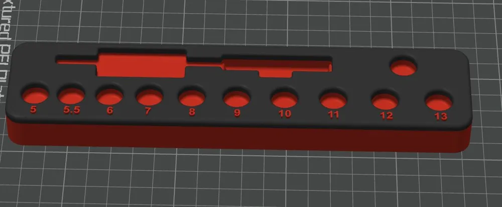 Snap-on low profile metric socket set tray - Free 3D Print Model ...