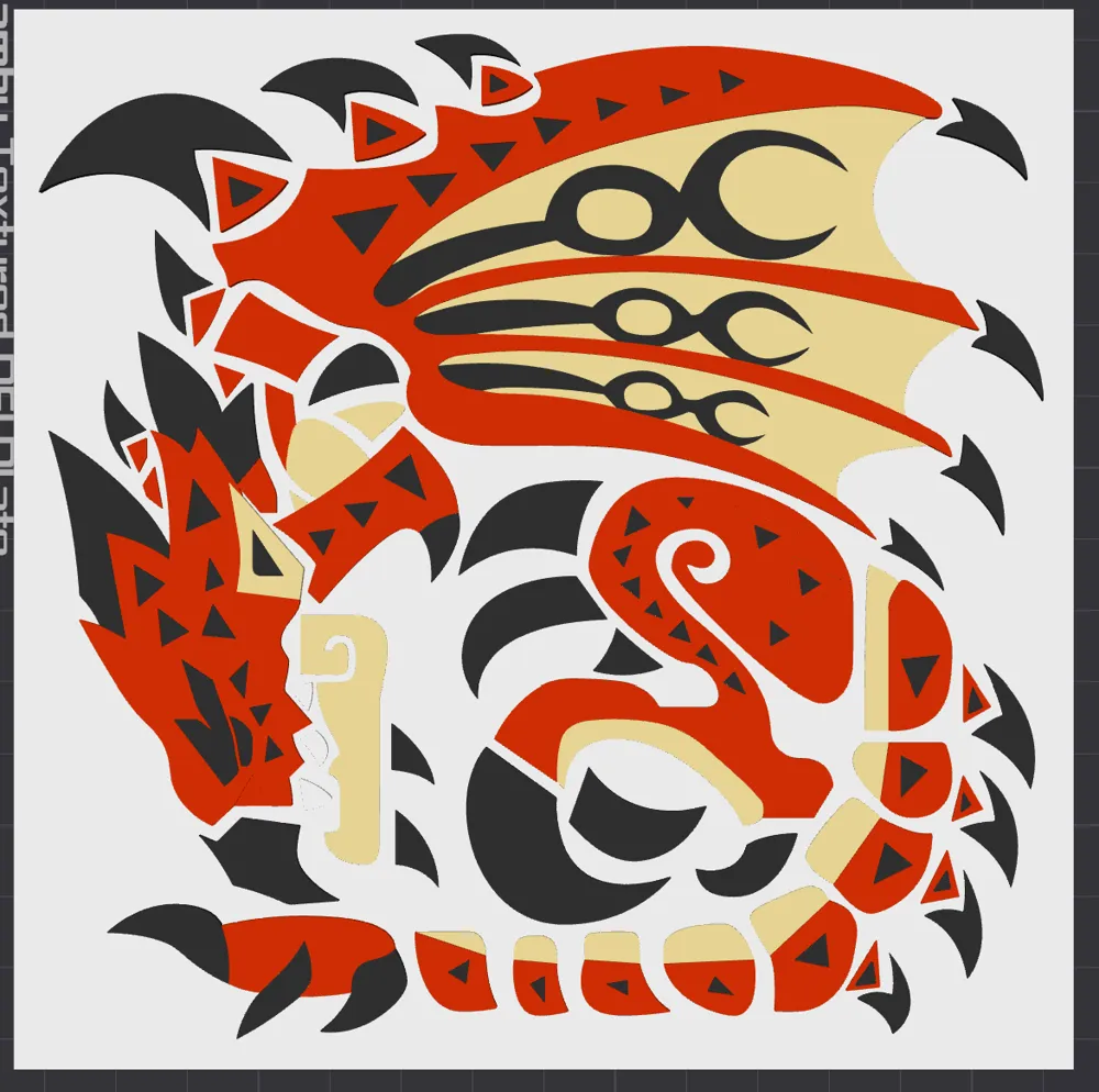 Rathalos Plate / Icon from Monster Hunter by Darkemsi - MakerWorld