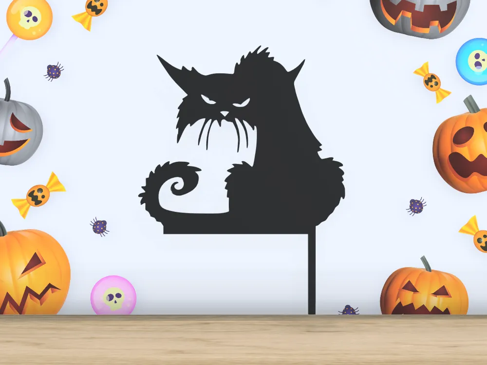 Cat - Halloween Door Corner by JF-699 - MakerWorld