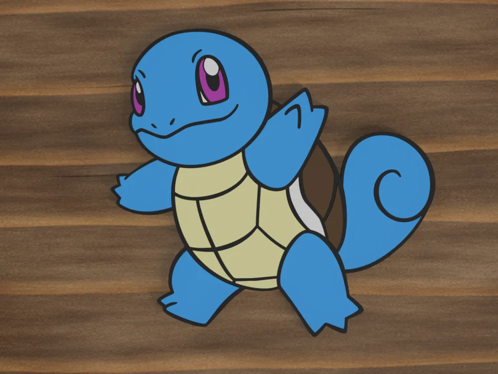 Squirtle Coaster (NO AMS) - Free 3D Print Model - MakerWorld