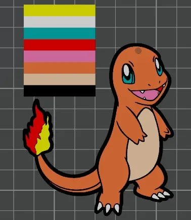 Charmander Keychain / Ornament by Raditive Prints - MakerWorld