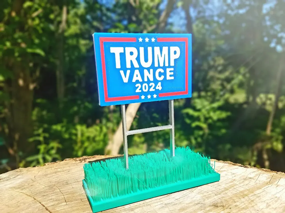 Trump Miniature Political Yard Signs - Free 3D Print Model - MakerWorld