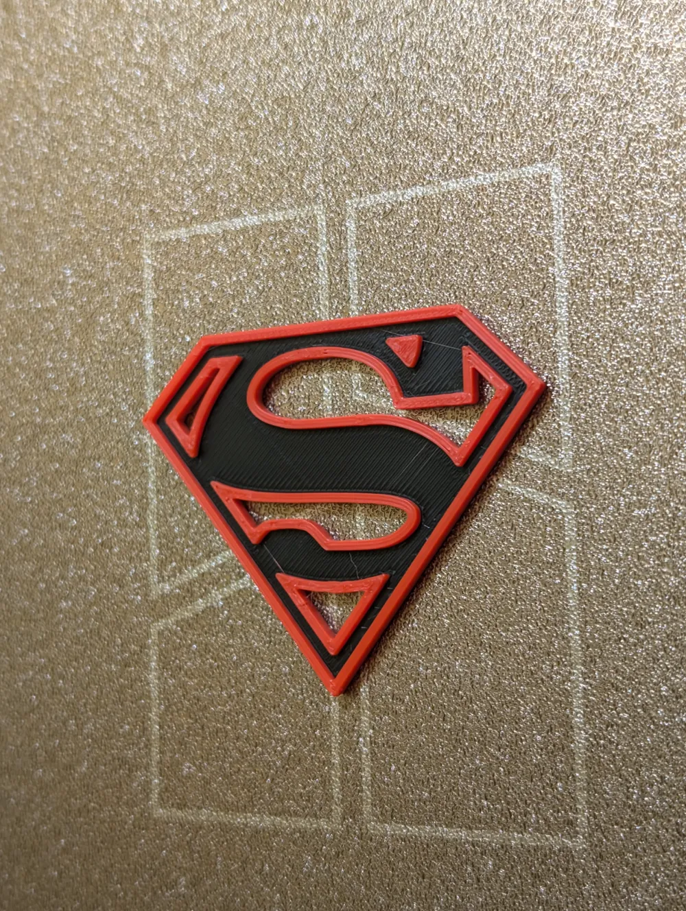 Superman logo with raised borders - Free 3D Print Model - MakerWorld