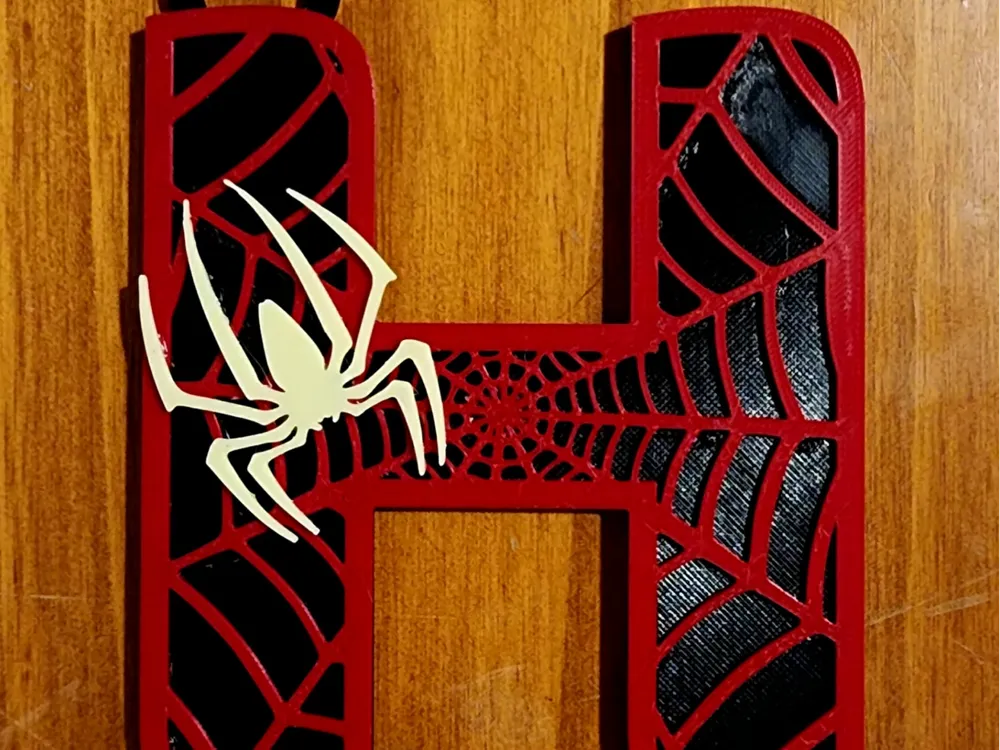 Spider Web Letters A-Z and Numbers 0-9 Bonus - Free 3D Print Model ...