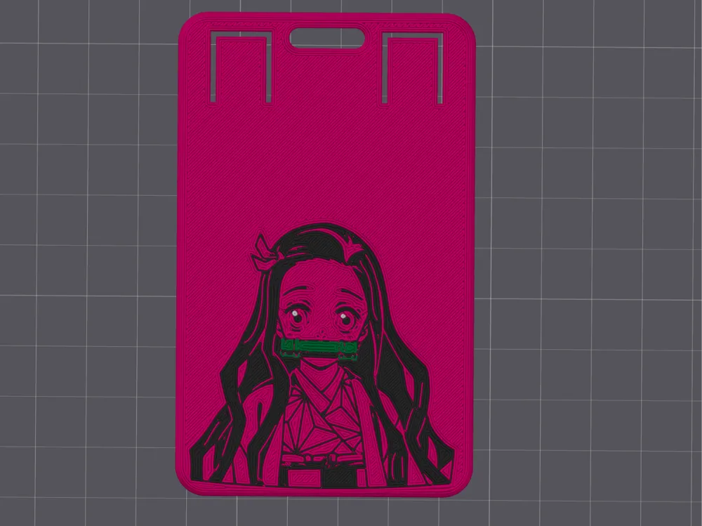 ID Card Badge Holder (Nezuko/Demon Slayer) (AMS) Remixed by ...