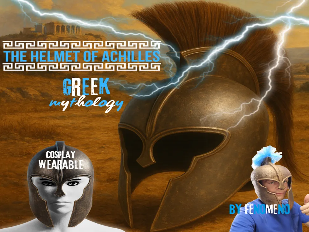 Achilles' Helmet by Fenomeno by Fenomeno MakerWorld: Download Free 3D ...