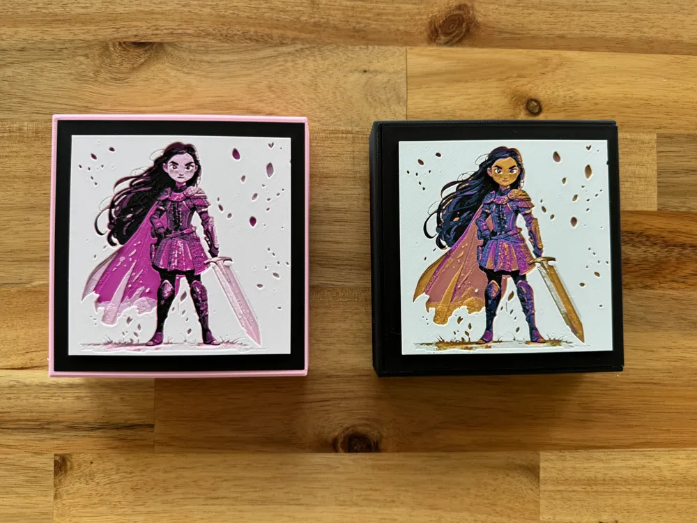 Puzzle Box Lid - Warrior Princess by Canadian Gamer - MakerWorld