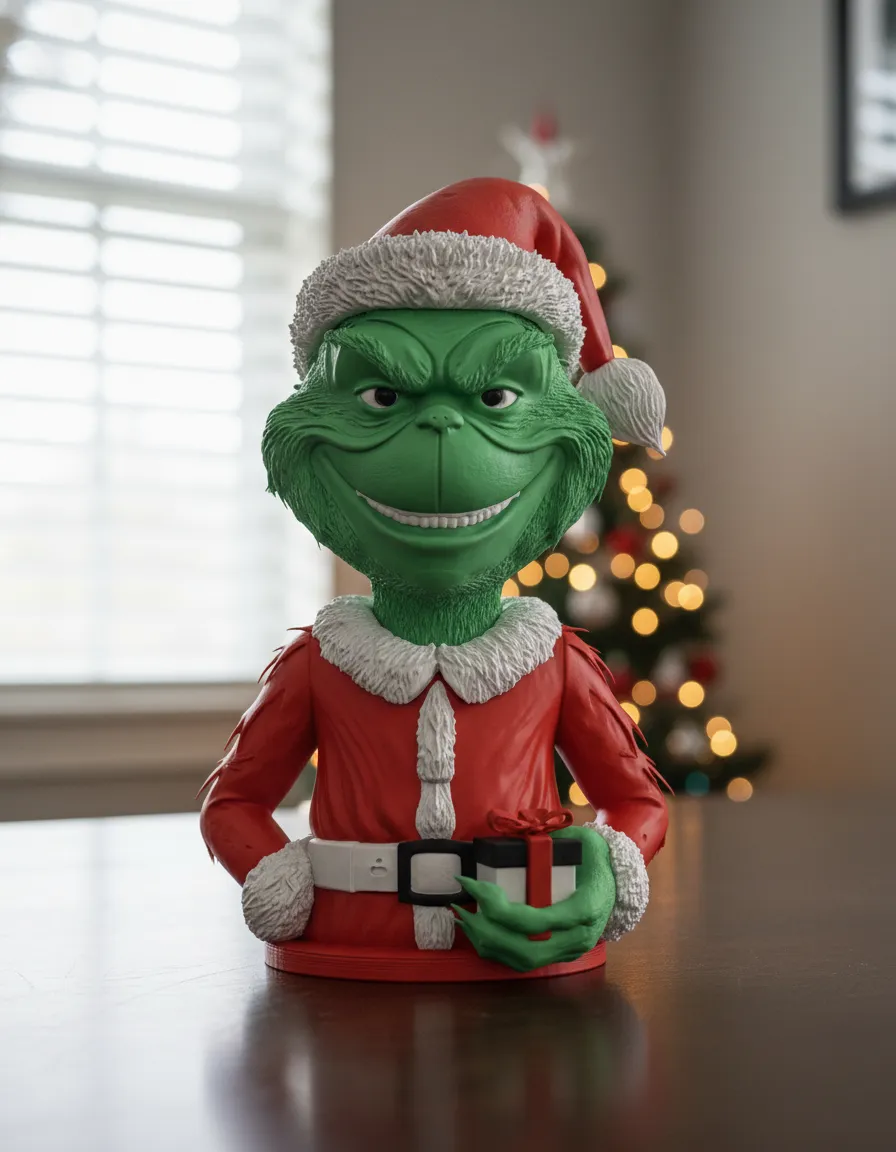 The Grinch: Christmas Bust (High Detail) - Free 3D Print Model - MakerWorld