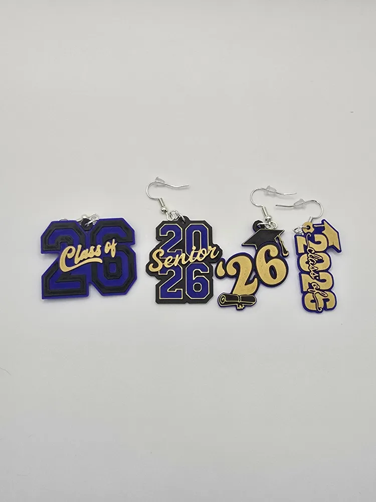 2026 Graduation Keychains and earrings by dohara1985 MakerWorld ...
