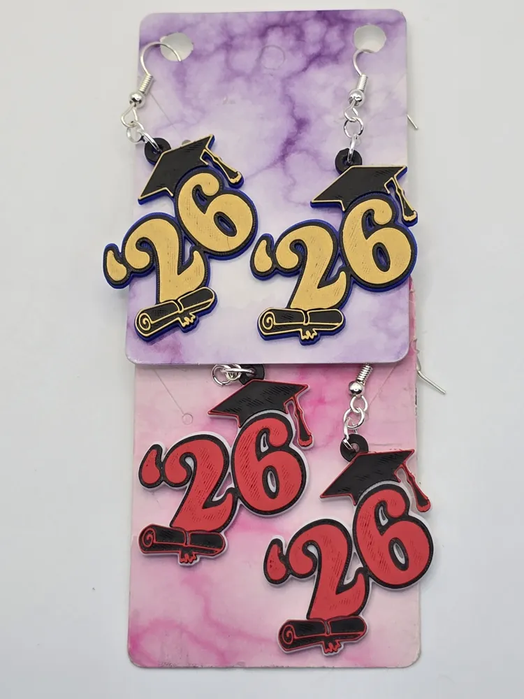 2026 Graduation Keychains and earrings by dohara1985 MakerWorld ...