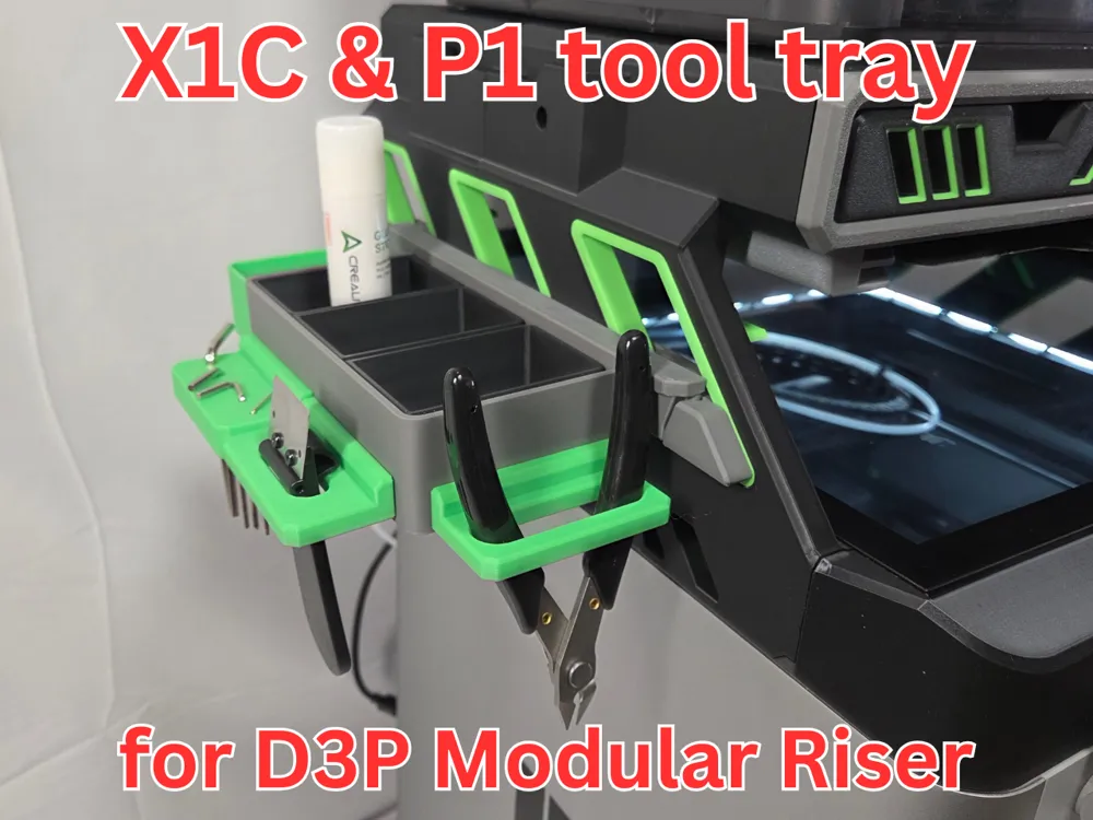 Modular tool tray for D3P riser - Free 3D Print Model - MakerWorld
