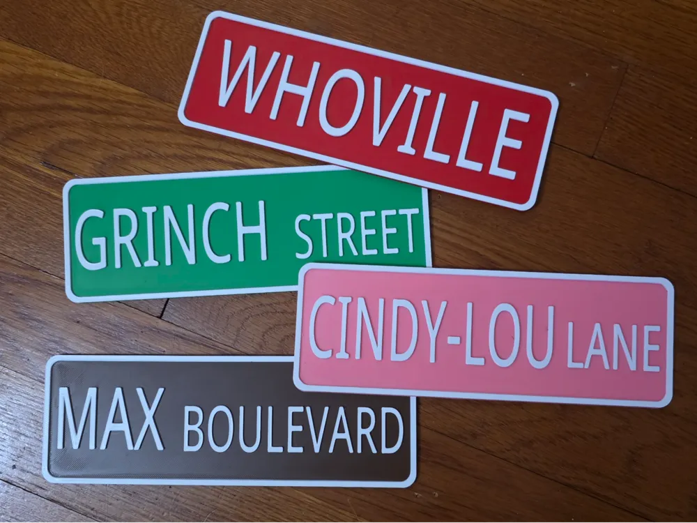 Whoville Signs - Free 3D Print Model - MakerWorld