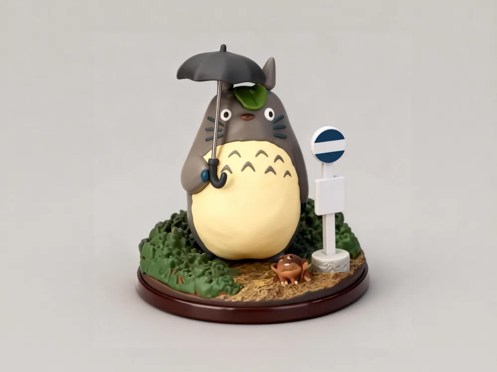 Totoro esperando el autobús - Merchandising de películas de animación ...