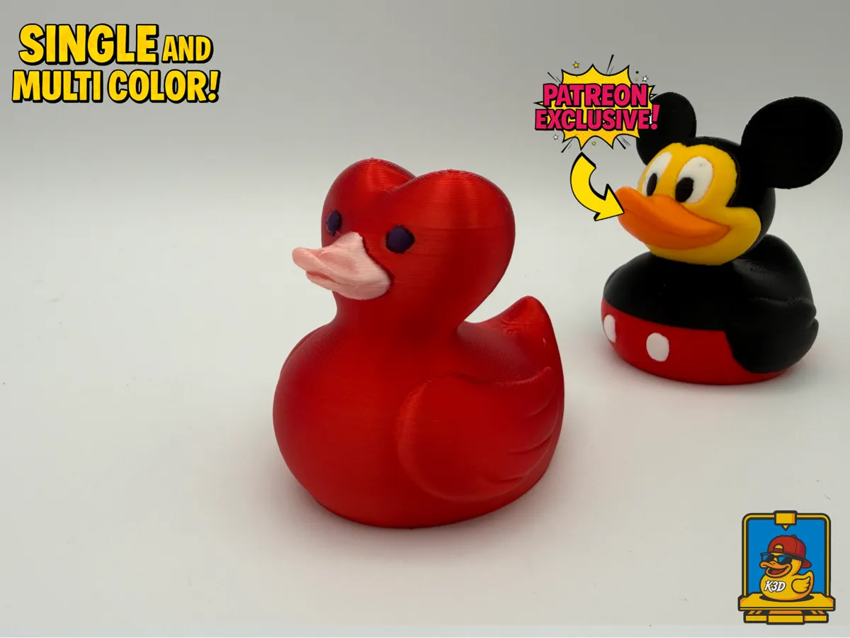 Valentine's Heart Duck - Free 3D Print Model - MakerWorld