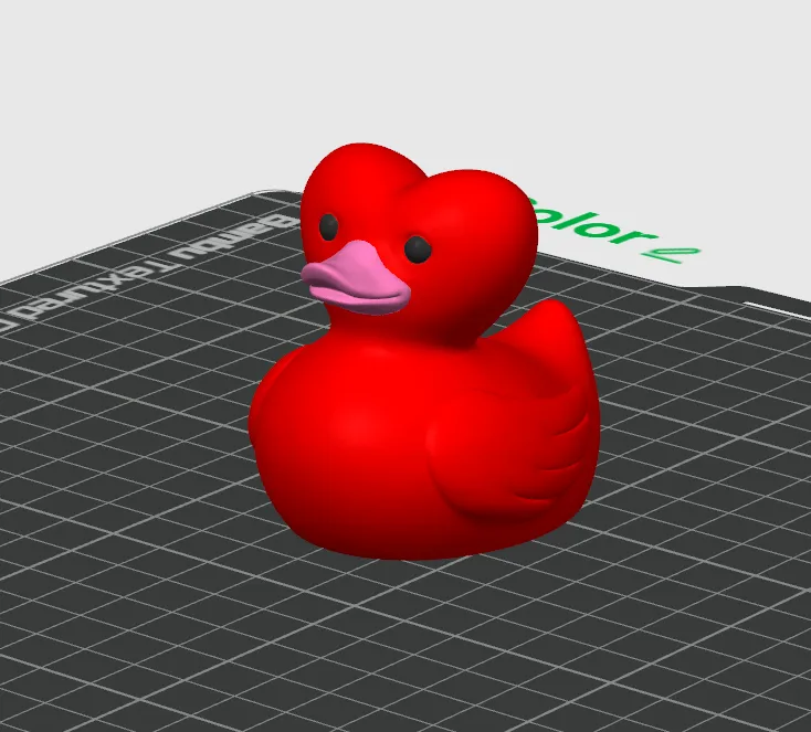 Valentine's Heart Duck - Free 3D Print Model - MakerWorld