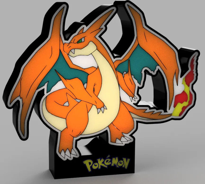 0006 - Mega Charizard Lightbox by HellsBells MakerWorld: Download Free ...