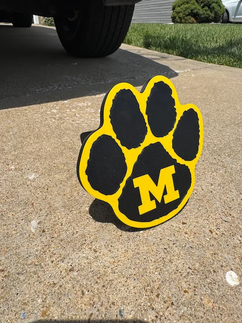 Mizzou Tiger Paw Hitch Cover by dcv designs MakerWorld: Download Free ...