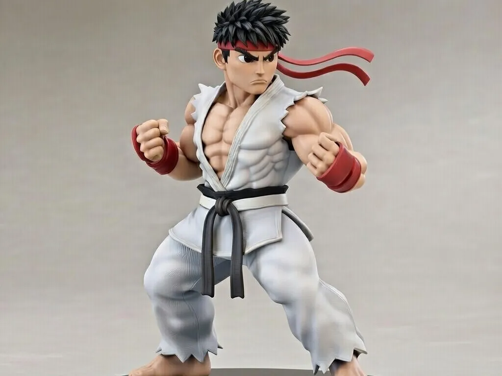 Street Fighter Ryu - Free 3D Print Model - MakerWorld