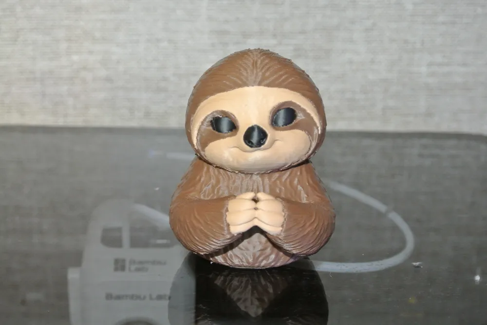Cute Sloth Figurine - Free 3D Print Model - MakerWorld