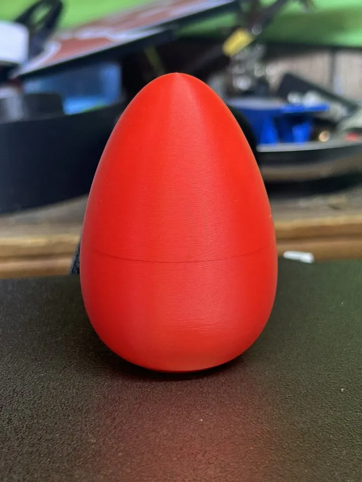 Threaded Hollow Egg shaped container. - Free 3D Print Model - MakerWorld