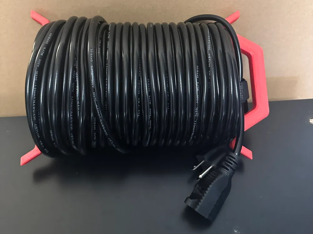 Heavy Duty Extension Cord Wrap for Long Cords - Free 3D Print Model ...