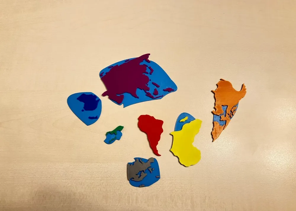 World Map Kids Puzzle - Educational World Map Puzzle by Woina - MakerWorld