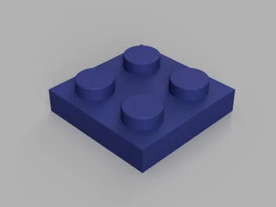 Lego Plate 2x2 V2 by Gimmy3D - MakerWorld