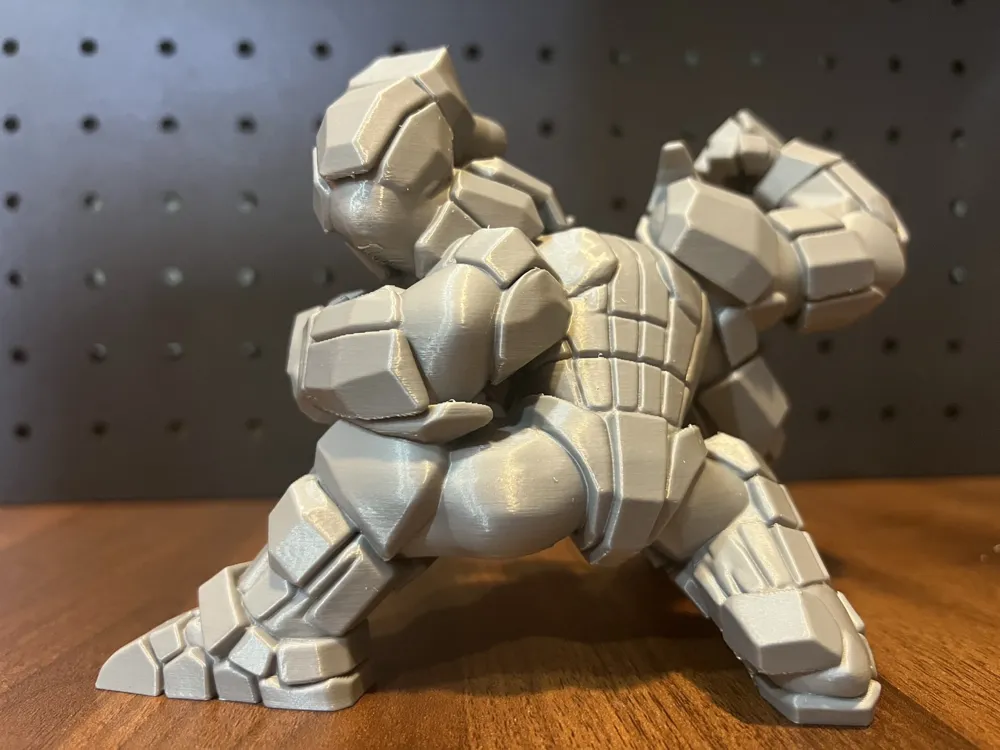 Mecha Pokemon Series Full-body Machamp Statue - Free 3D Print Model ...
