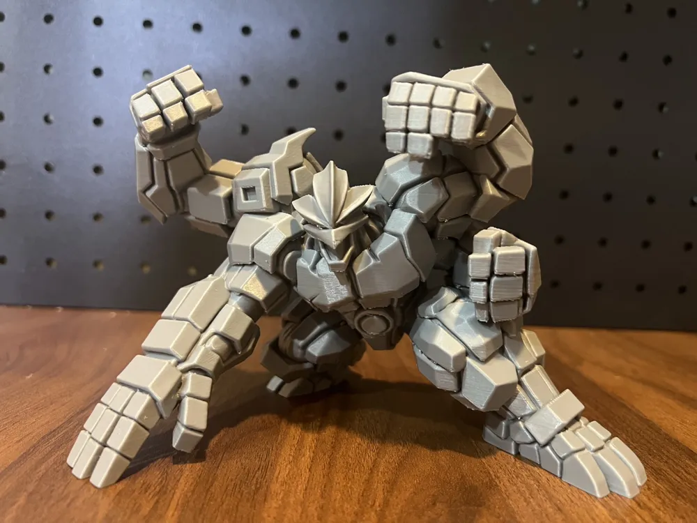 Mecha Pokemon Series Full-body Machamp Statue - Free 3D Print Model ...