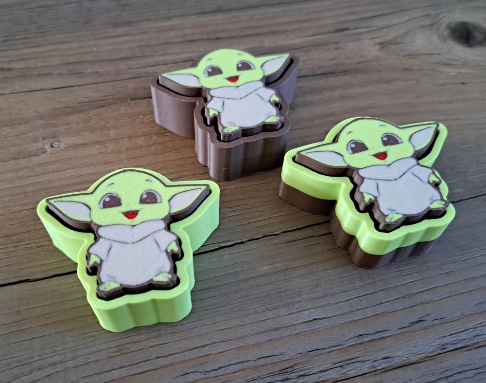 Cool Star Wars baby Yoda fidget clicker toy - Free 3D Print Model ...