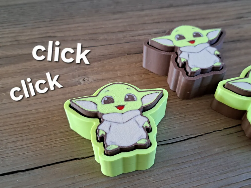 Cool Star Wars baby Yoda fidget clicker toy by creachick3d MakerWorld ...