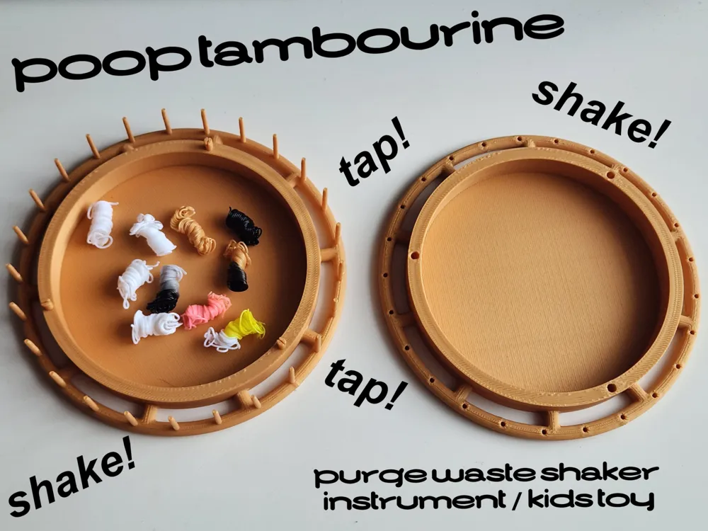 Purge Poop Shaker Tambourine by Snicklefritz MakerWorld: Download Free ...