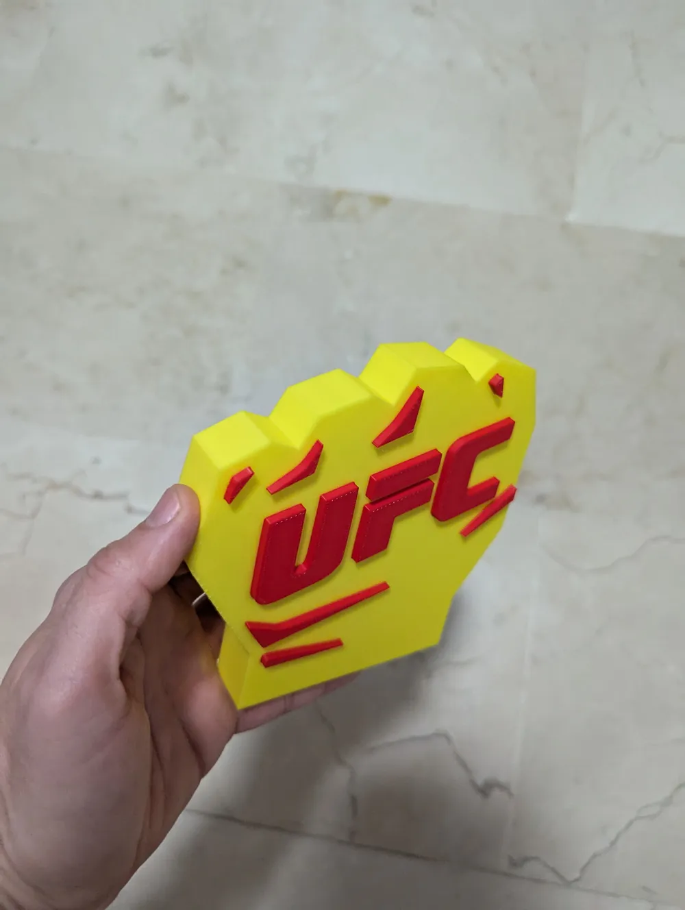 Fight Glove UFC Logo / Sign (NO AMS/AMS) - Free 3D Print Model - MakerWorld