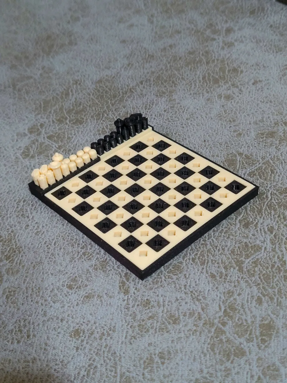 Miniature Chess Set Pegboard by maltay - MakerWorld
