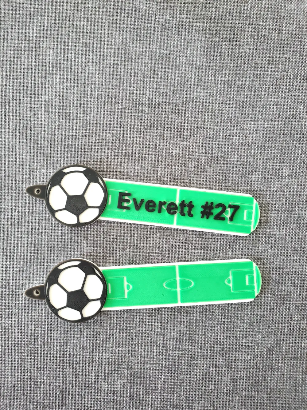Customizable Soccer/futsal Bag Tag / Keychain - Free 3D Print Model ...