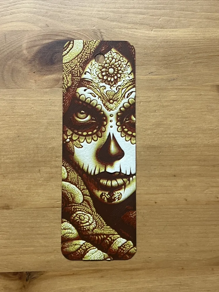 day of the dead bookmark - Free 3D Print Model - MakerWorld