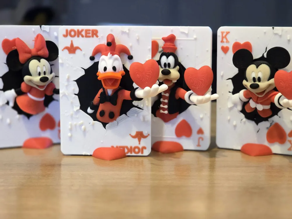 Valentine's Jack of Hearts Goofy Card - Free 3D Print Model - MakerWorld