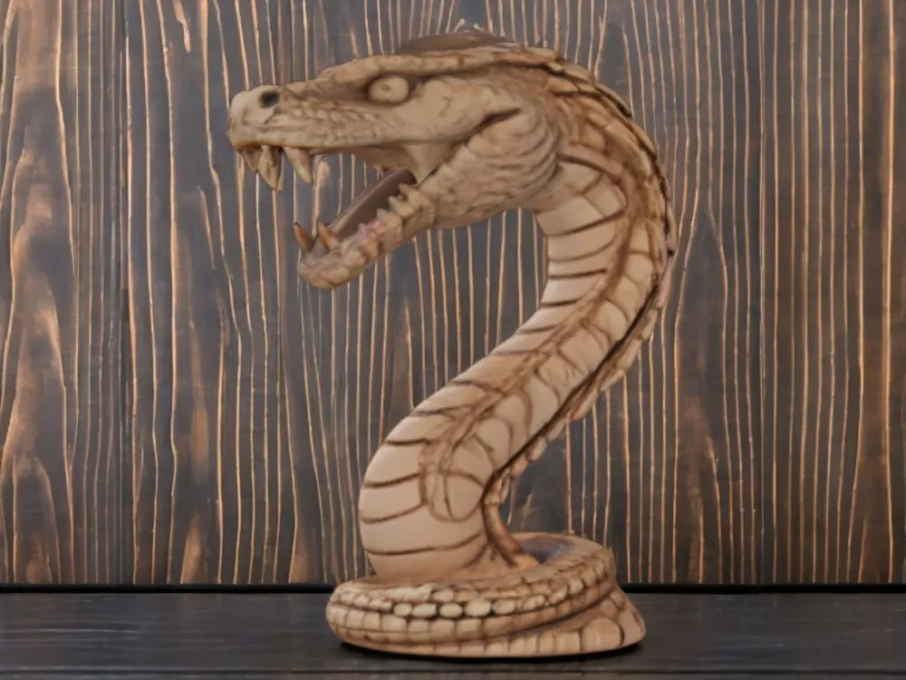 carved style Basilisk Statue by SwotariCZ - MakerWorld