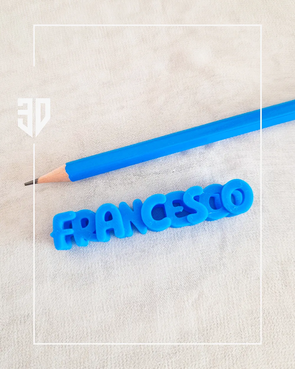 Customizable Pencil Tag with Child's Name by Erasmo_difonzo_3D ...