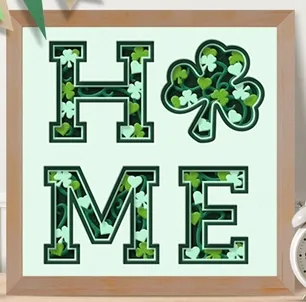 Shamrock HOME door sign by Exit56 - MakerWorld