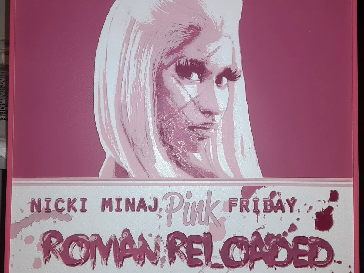 Nicki Minaj Hueforge Pinkprint Roman Reloaded Rap - Free 3D Print Model ...