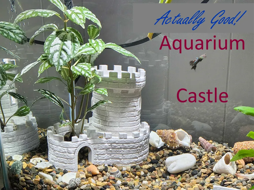 Great Aquarium Castle Tower with optional planter - Free 3D Print Model ...