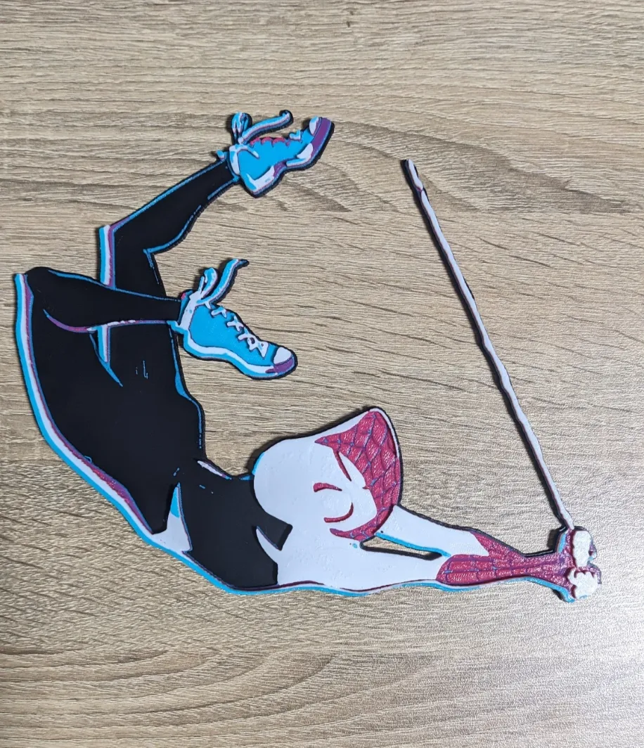 Spider Gwen - Ghost spider Wall Art - Free 3D Print Model - MakerWorld