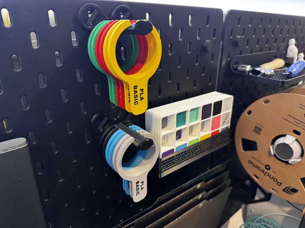 IKEA Skadis Hanger for Spool RFID Clips - Free 3D Print Model - MakerWorld